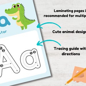 Animal ABC Alphabet Tracing Cards for Preschool｜animal Themed ...
