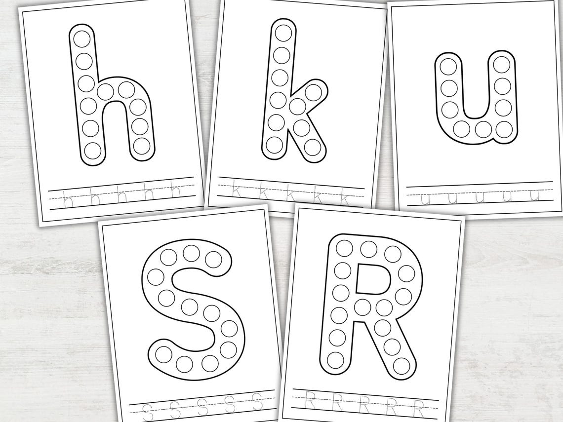Letter Dot Marker Uppercase & Lowercase Alphabet Do-a-dot Activity for ...