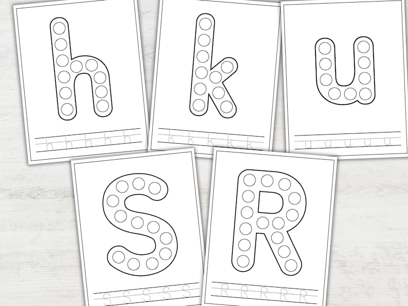 Letter Dot Marker Uppercase & Lowercase Alphabet Do-a-dot Activity for ...