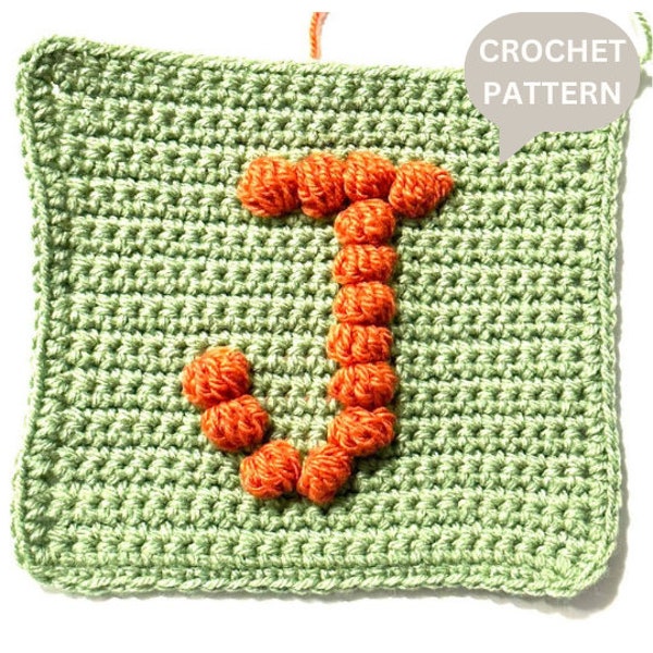Crochet Popcorn Stitch Alphabet Pattern - Etsy
