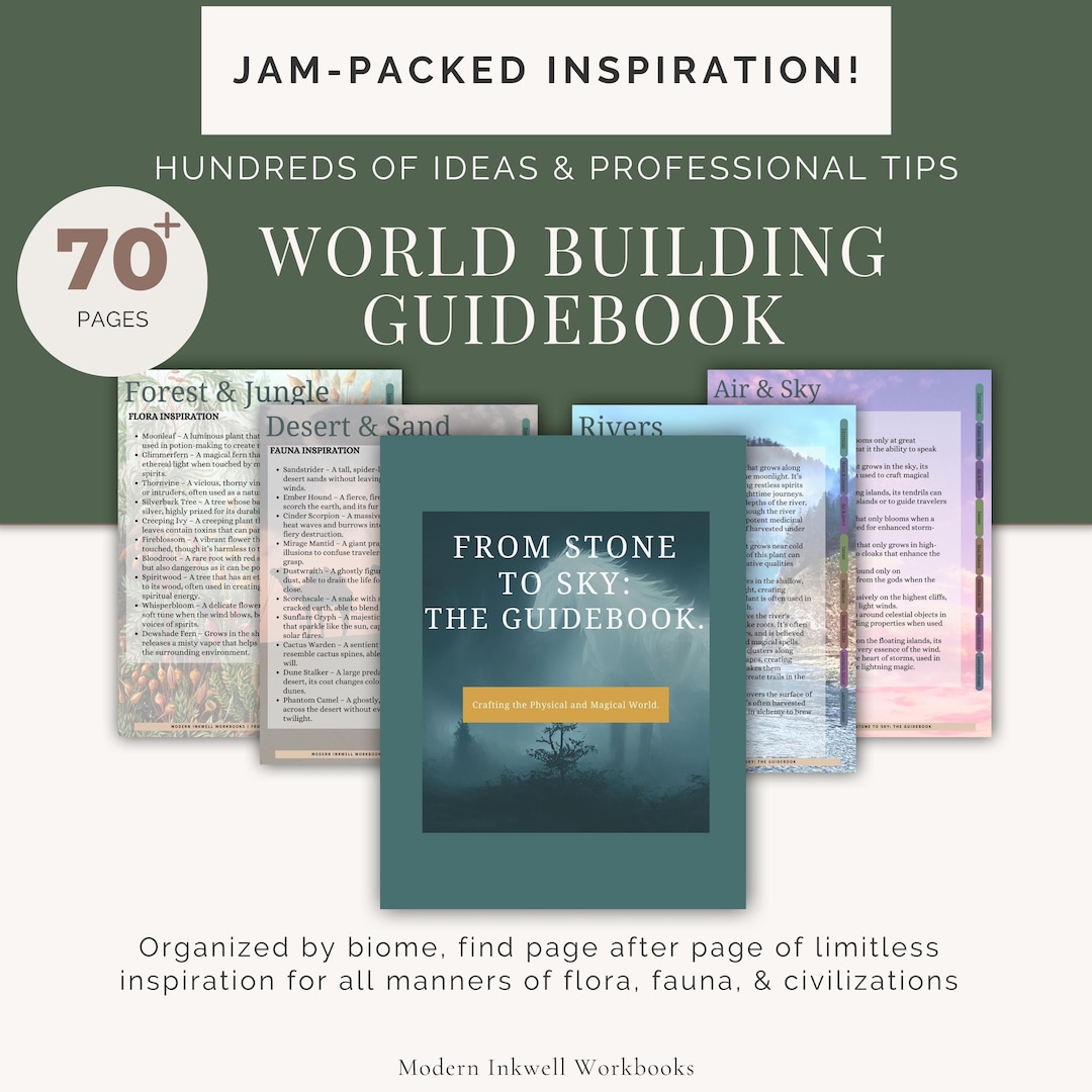 Fantasy Worldbuilding Workbook | Fillable Novel Planner & Writing ...