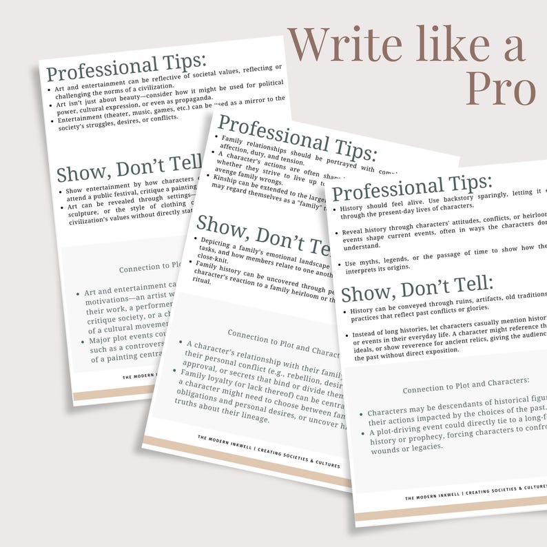 World Building Template | Comprehensive Planner for Fantasy Authors - Etsy