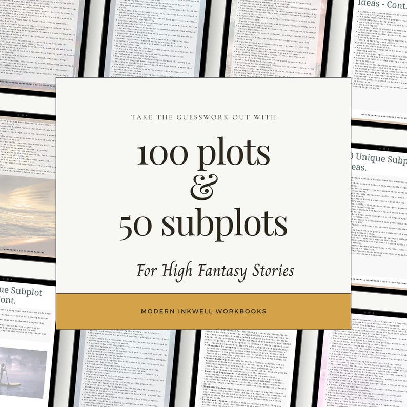 High Fantasy Plot Planner | Story Workbook With Plot Ideas ...