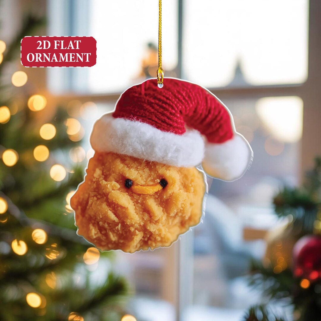 Cute Chicken Nugget Acrylic Ornament, Funny Foodie Gift, Chicken Nugget ...