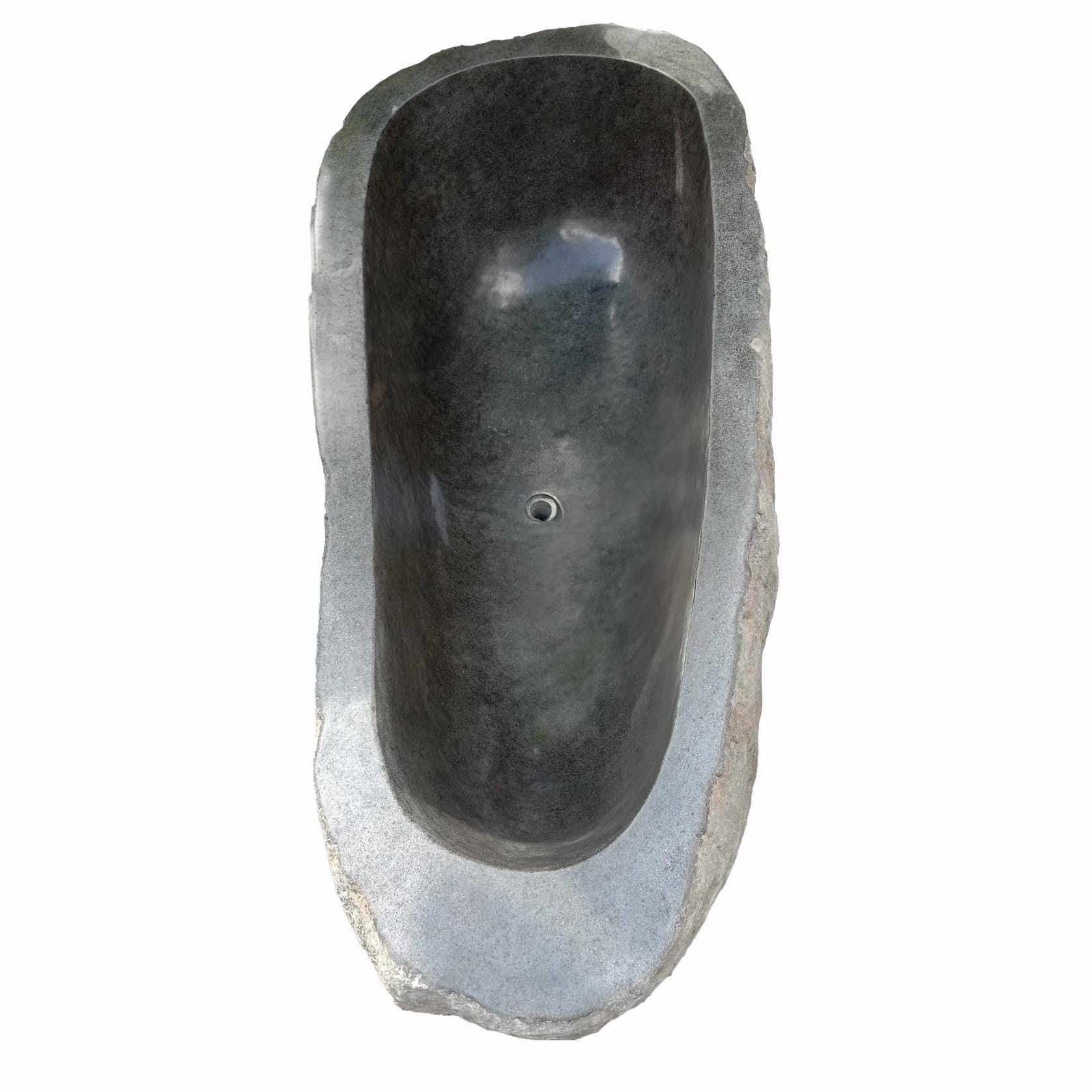 Natural River Stone Bathtub – Hand-carved Luxury Soaking Tub | 67-71 In ...