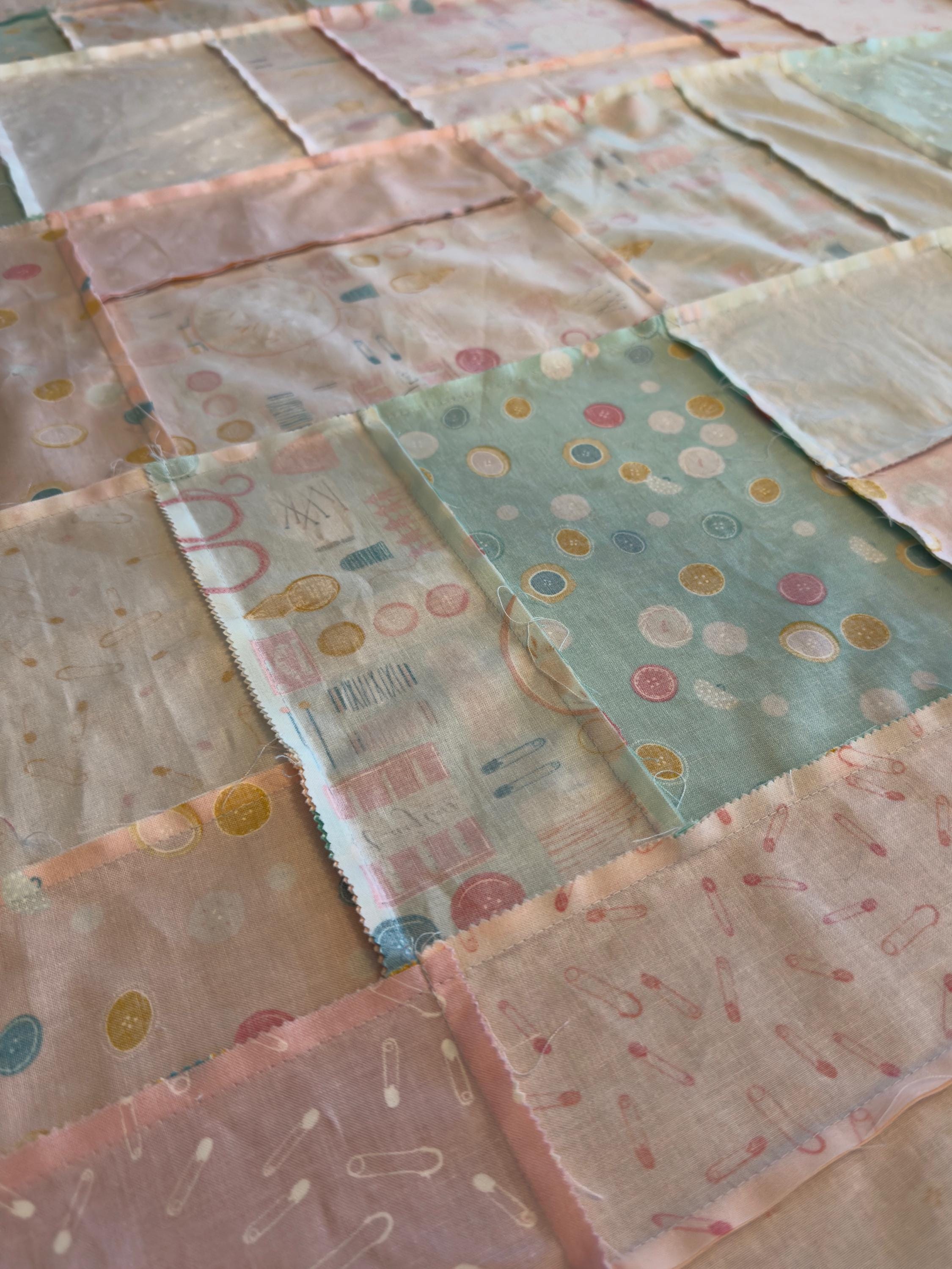 Unfinished Quilt Top, Throw Size (58" X 66”), Cottage Style, Moda ...