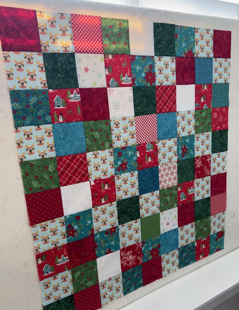 Unfinished Holiday Quilt Top / Handmade / Needs Backing, Batting ...