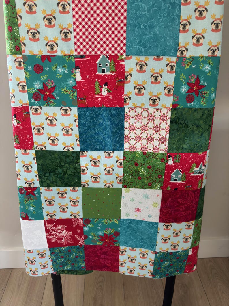 Unfinished Holiday Quilt Top / Handmade / Needs Backing, Batting ...
