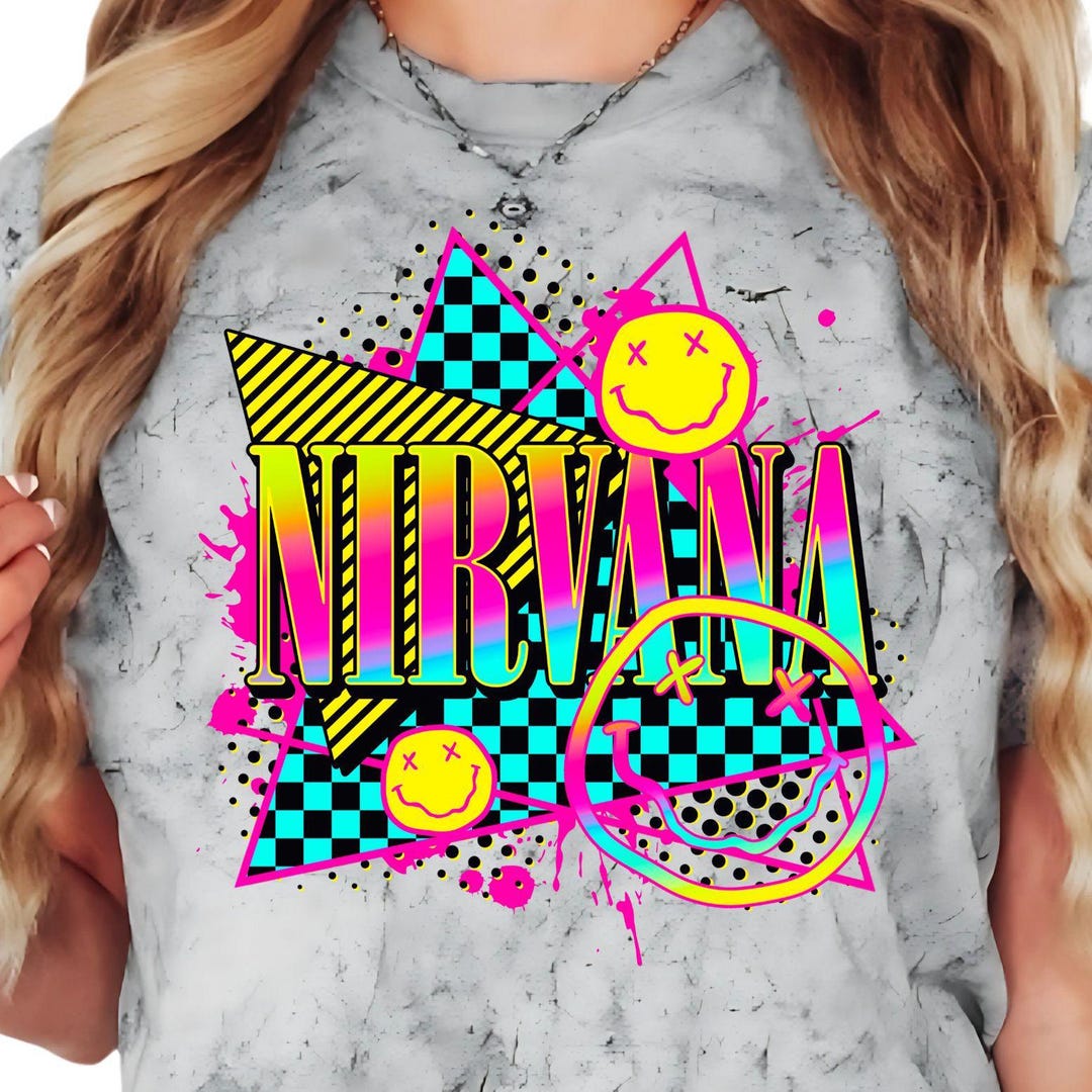 Vintage Nirvana Color Blast T-shirt: Comfort Colors Classic Rock Tee - Etsy