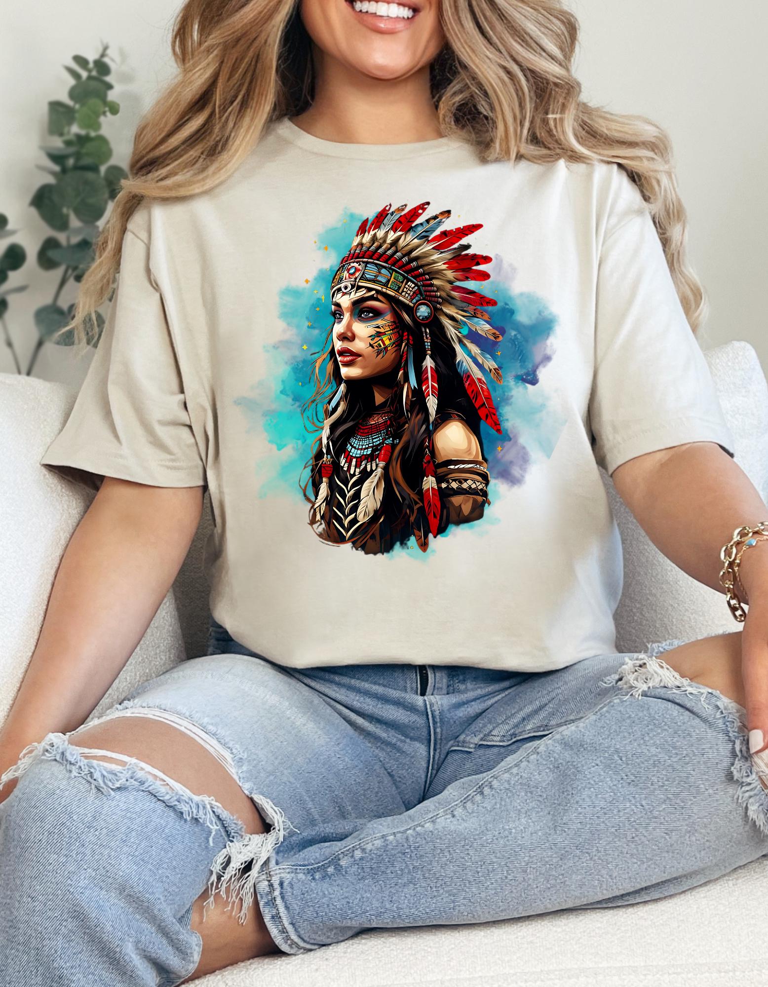Native American Woman Shirt, Native American, Indigenous Woman, Indian ...