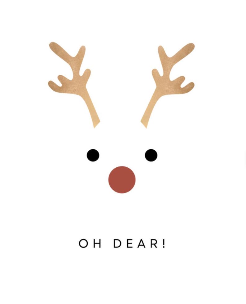 Oh Dear Png, Reindeer Png, Digital File, Christmas, Christmas Sweater ...