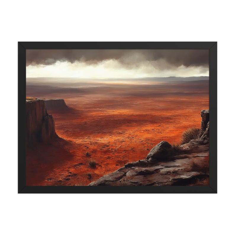Australian Outback Abstract Art Print, Desert Landscape Painting ...