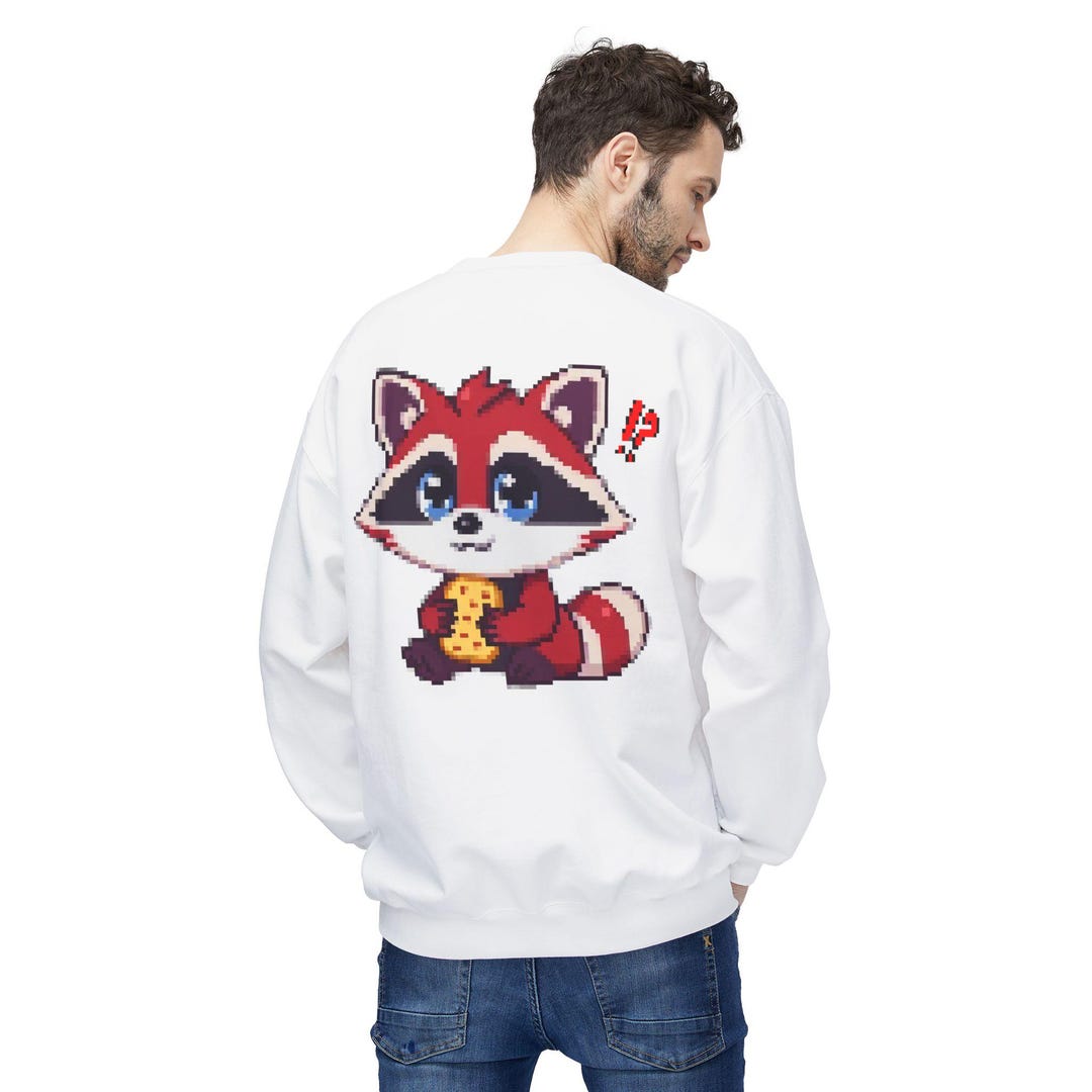 Ruby Raccoon Pixel Art Design Pixel Tees Tees Exotic Pet Tees / Unisex ...