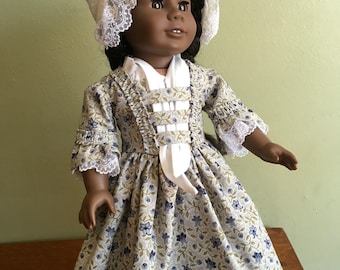 18 Inch Doll Colonial Formal Dress, Hamilton Doll Dresses, 18 Inch Doll ...