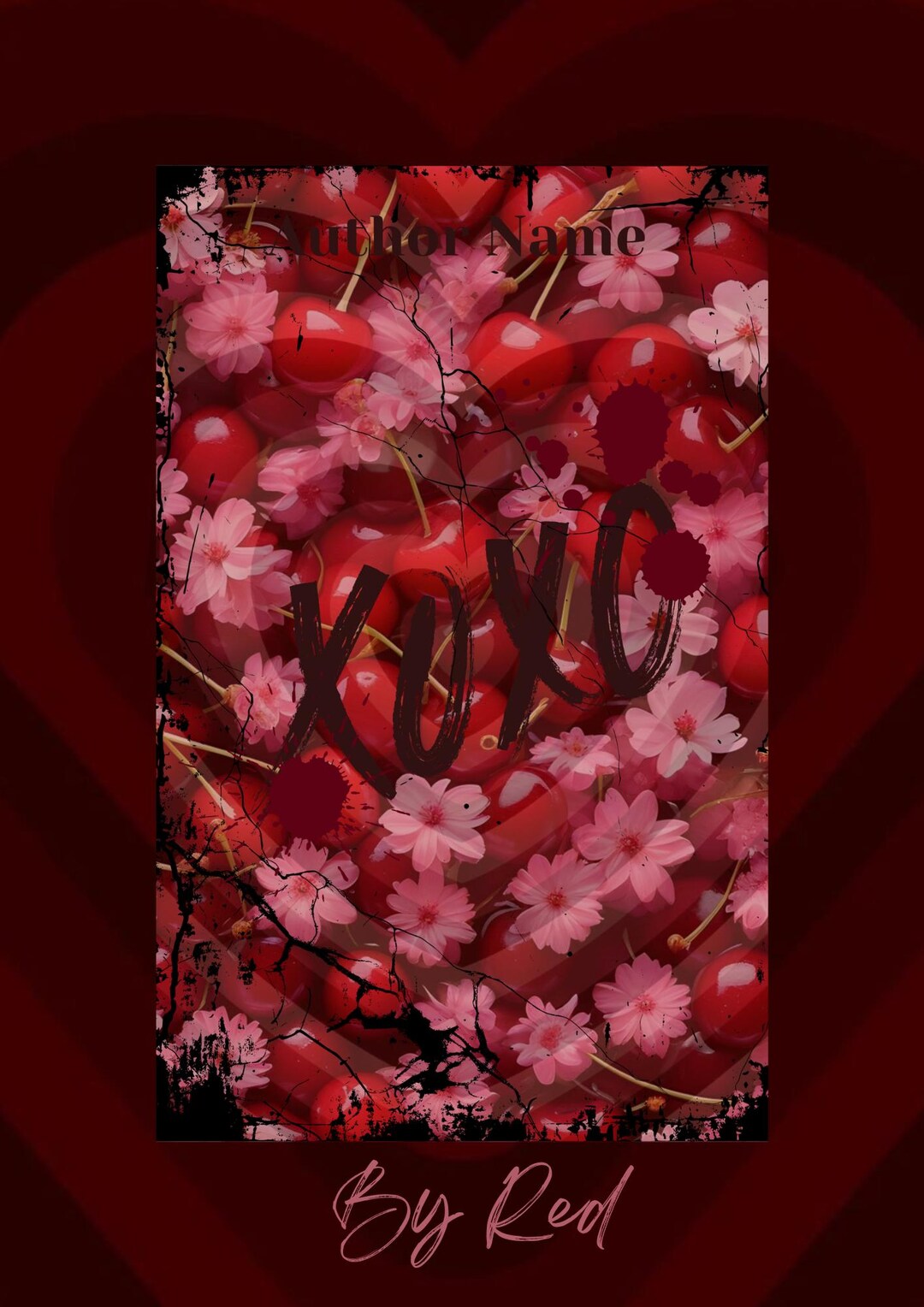 Unique Valentine’s Day Book Cover – XOXO Design With Hearts, Flowers ...