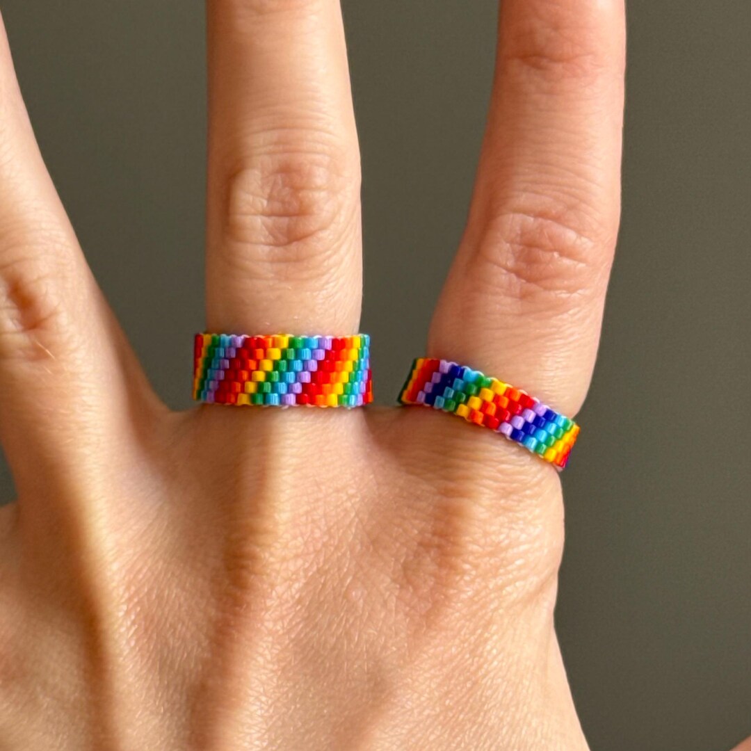 Rainbow Ring: Handmade Pride Jewelry - Etsy