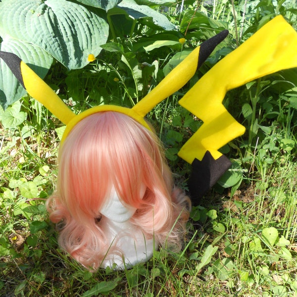 Pikachu Ears and Tail - Etsy