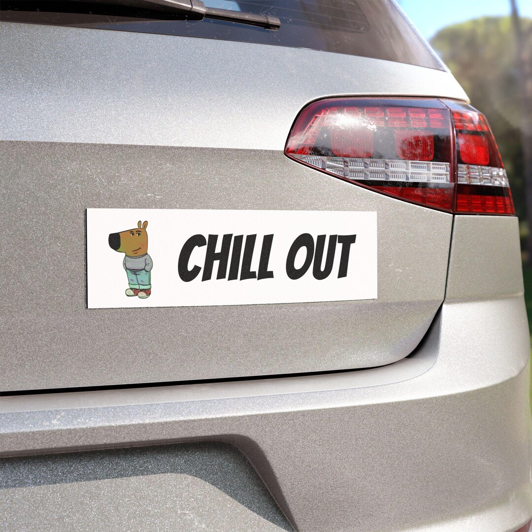 Chill Out Car Magnets - Chill Guy Meme Bumper Magnet Sticker, Funny Car ...