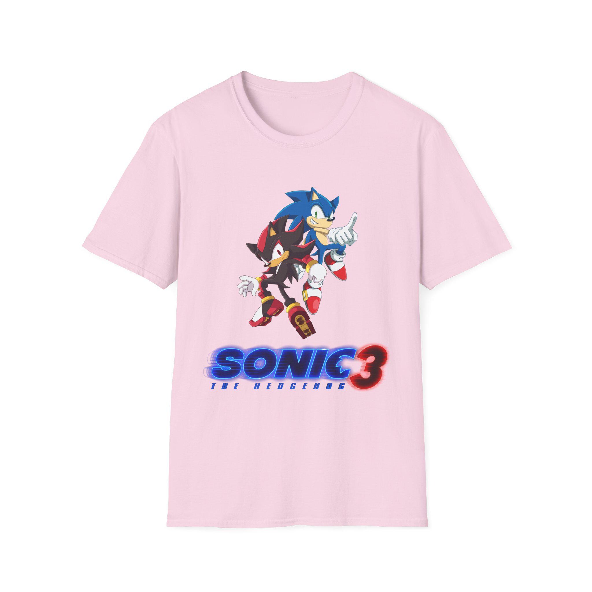 Sonic 3 Knuckles Movie Graphic T-shirt, Sonic Video Game Tee, Retro ...