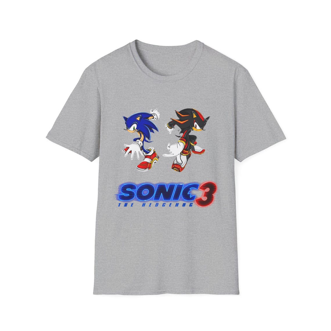 Sonic 3 Knuckles Movie Graphic T-shirt, Sonic Video Game Tee, Retro ...