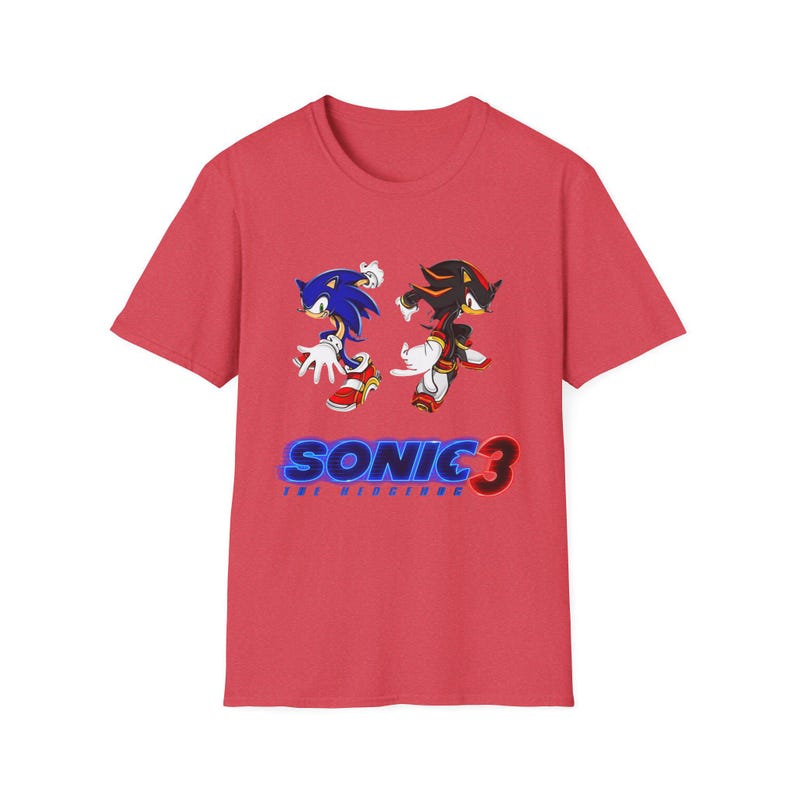 Sonic 3 Knuckles Movie Graphic T-shirt, Sonic Video Game Tee, Retro ...