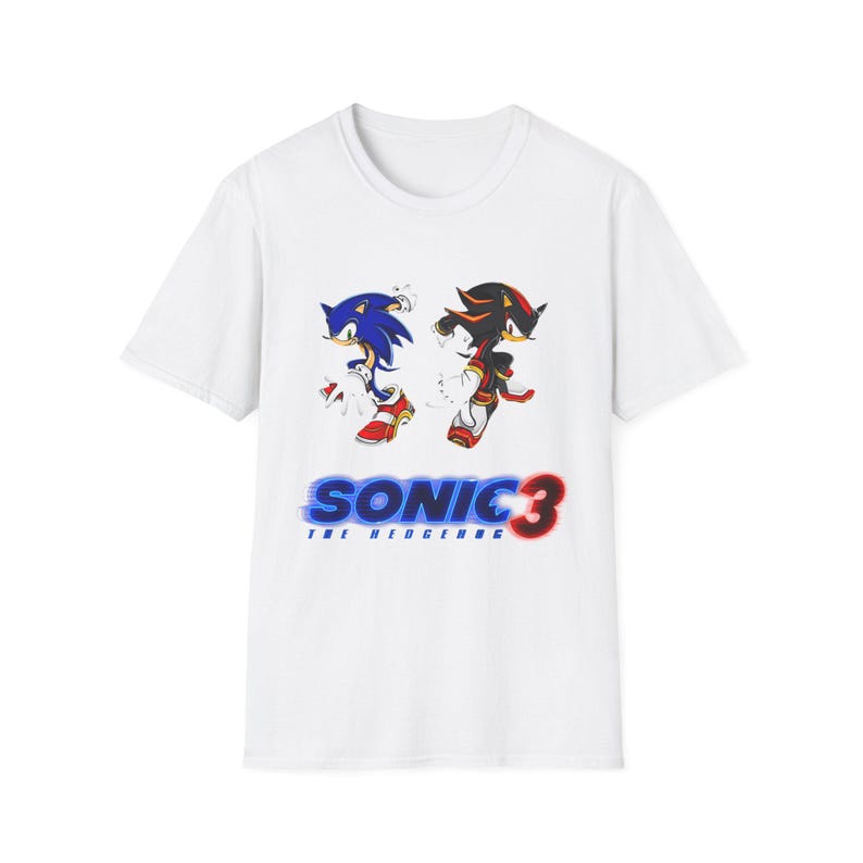 Sonic 3 Knuckles Movie Graphic T-shirt, Sonic Video Game Tee, Retro ...