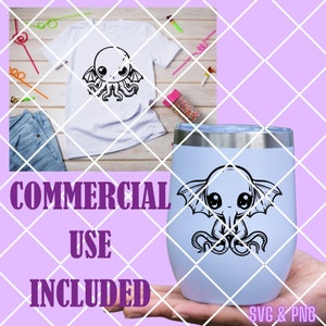 Cthulu Chibi SVG Bundle Kawaii PNG Cut Files Craft Making, Cut File for ...