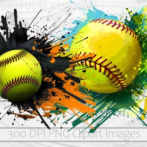 Softball Paint Splash PNG Clipart Baseball Paint Splatter PNG Graphics ...