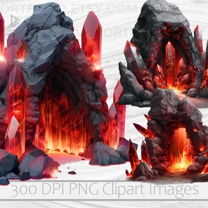 Ruby Cave Clipart Crystal Cave Red Geode Cave Ruby Portal PNG Clipart ...