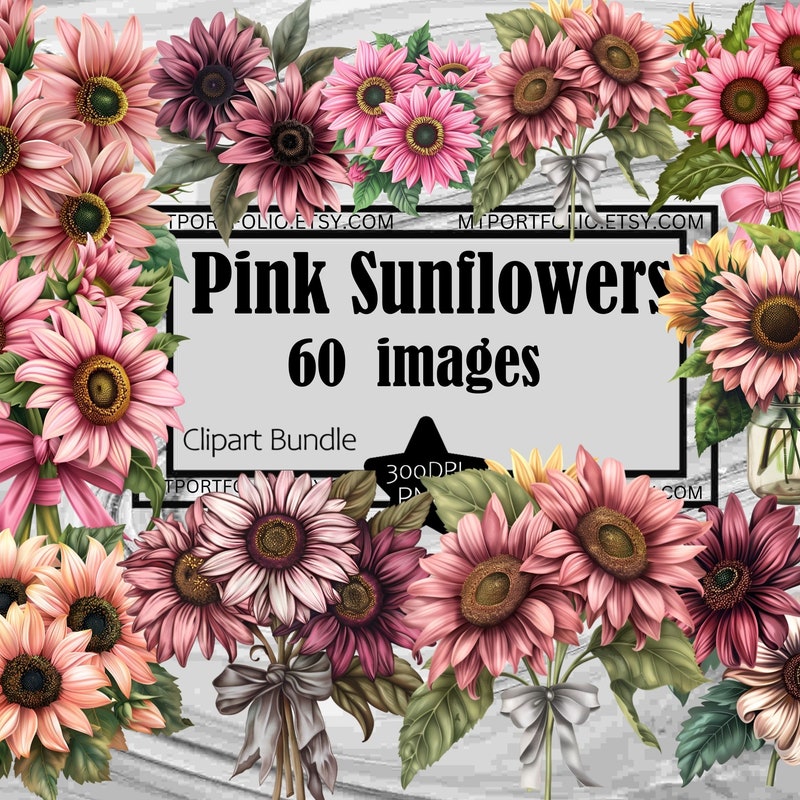 Pink Sunflower - Etsy