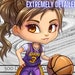 Basketball Girl Clipart Chibi Basketball Player Png Digital Download ...