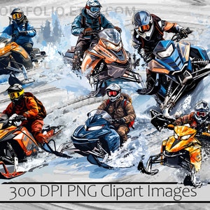 Snowmobile Clipart Snow Machine PNG Winter Snow Mobile Bundle PNG ...