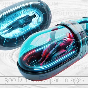 Cryogenic Pod Clipart Sci-fi PNG Cosplay Scifi Sleep Chamber Clipart ...