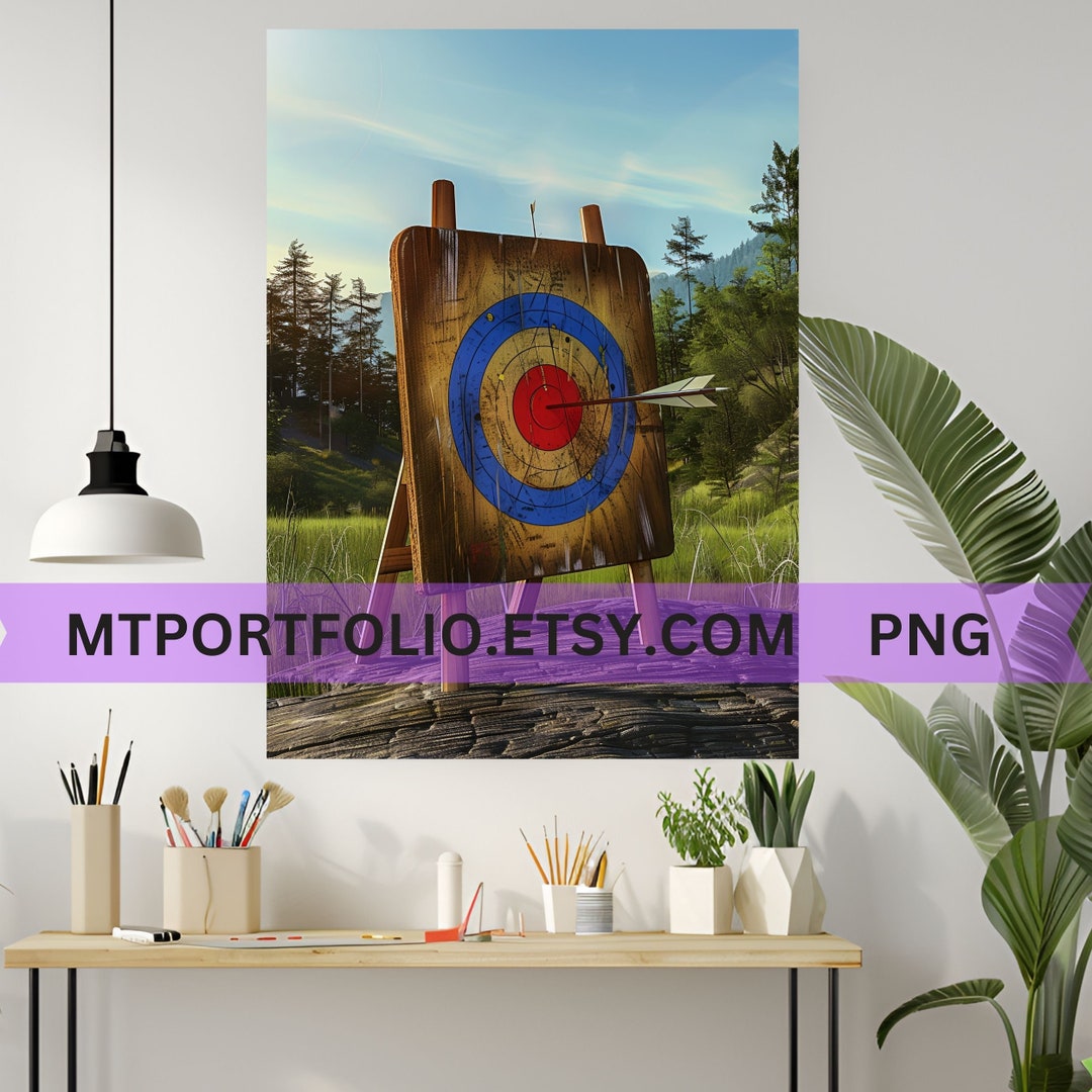 Archery Target Printable Art Archery Bullseye Wall Art Archery Practice ...