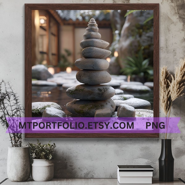 Zen Rocks Wall Art - Etsy