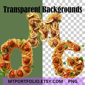 Spaghetti Alphabet PNG Pasta Menu Individual Letters Numbers Clipart ...