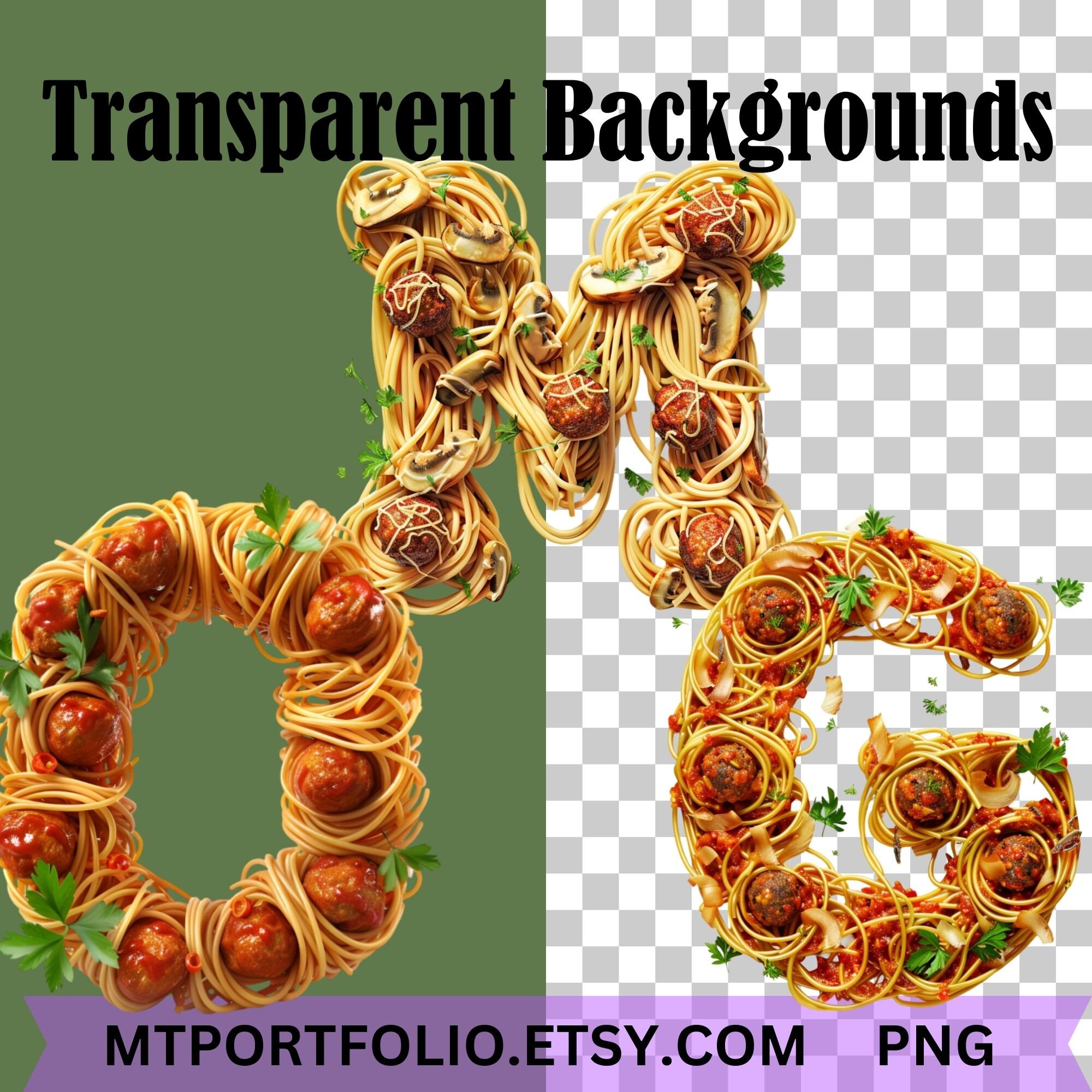 Spaghetti Alphabet PNG Pasta Menu Individual Letters Numbers Clipart ...