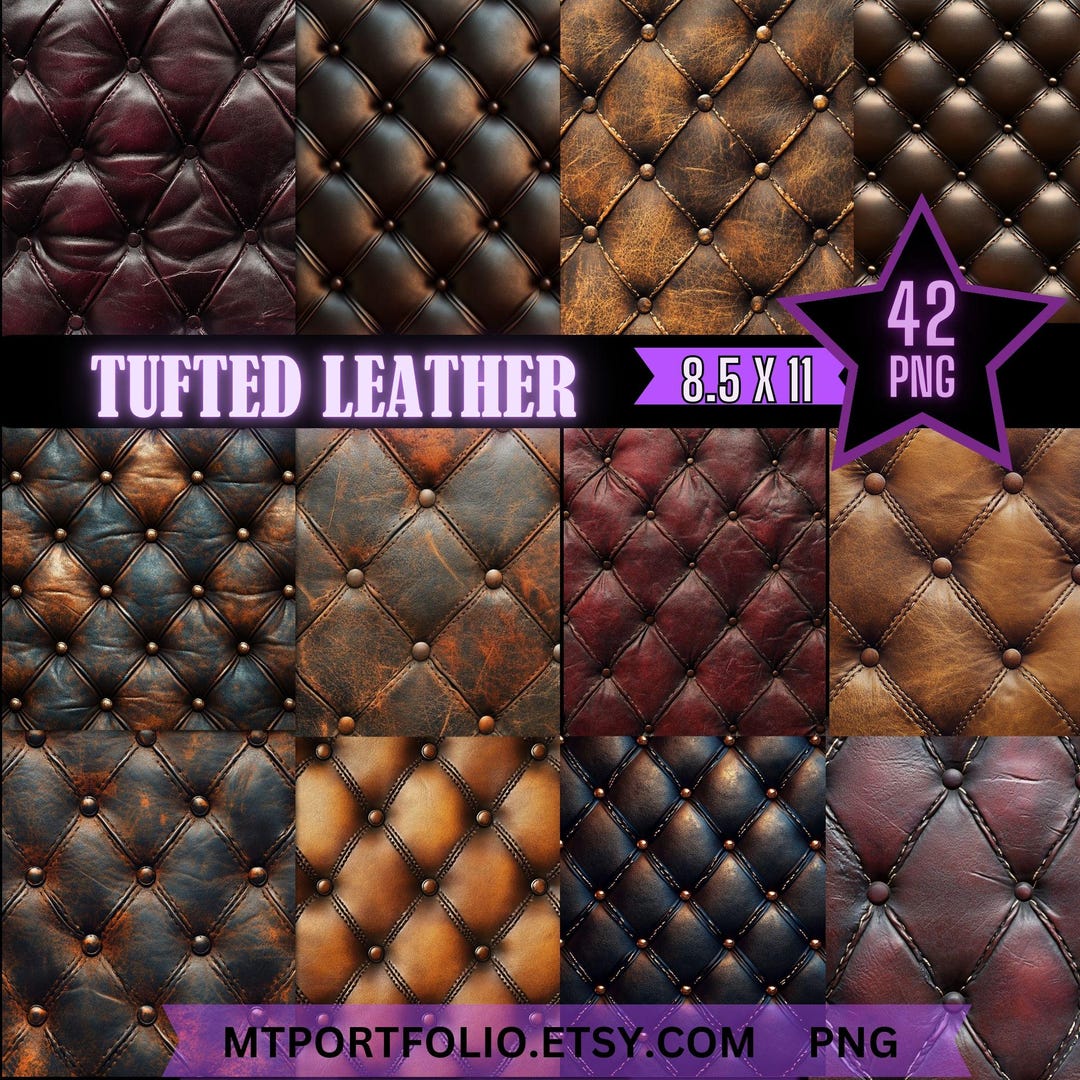 Tufted Leather PNG Leather Texture PNG Vintage Leather Background ...