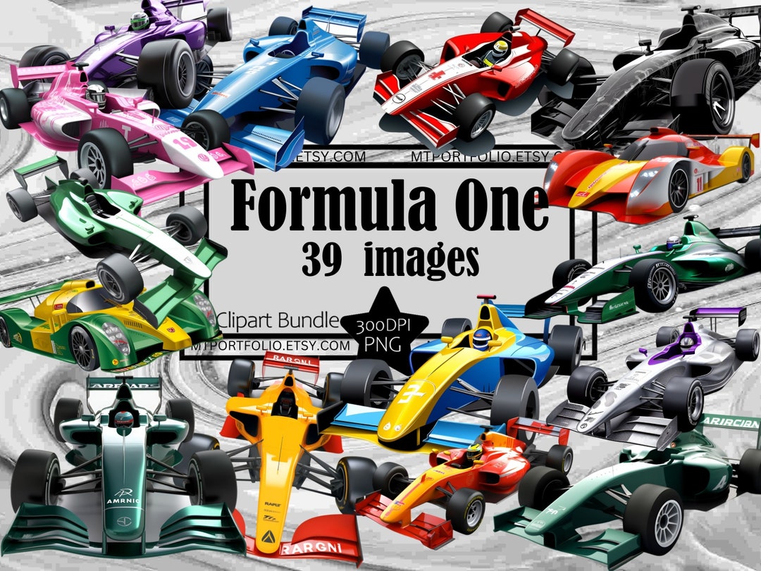 Formula 1 Race Car Clipart PNG Racing Bundle PNG Graphics Transparent ...