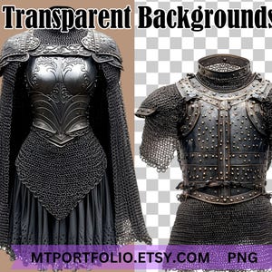 Chainmail Metal Armor Clipart Royal Chest Armor PNG Bundle Chain Armor ...
