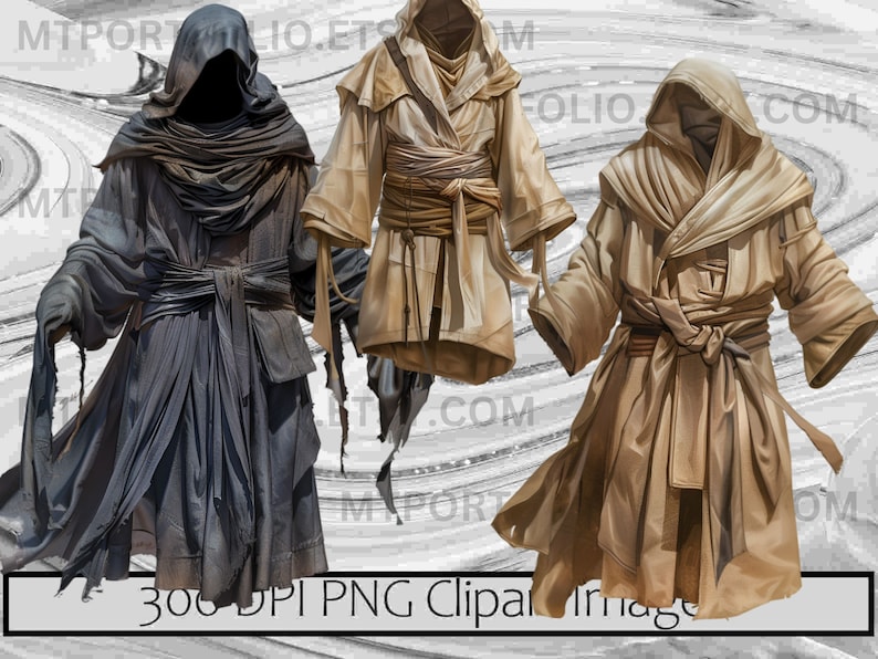 Wizard Robes Clipart Magic Cloak PNG Cosplay Robe Clipart Digital ...