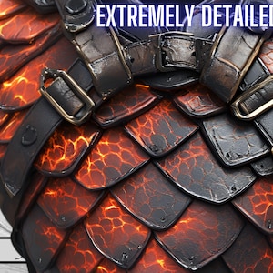 Dragon Scales Armor Clipart Royal Chest Armor PNG Bundle Fantasy Armor ...