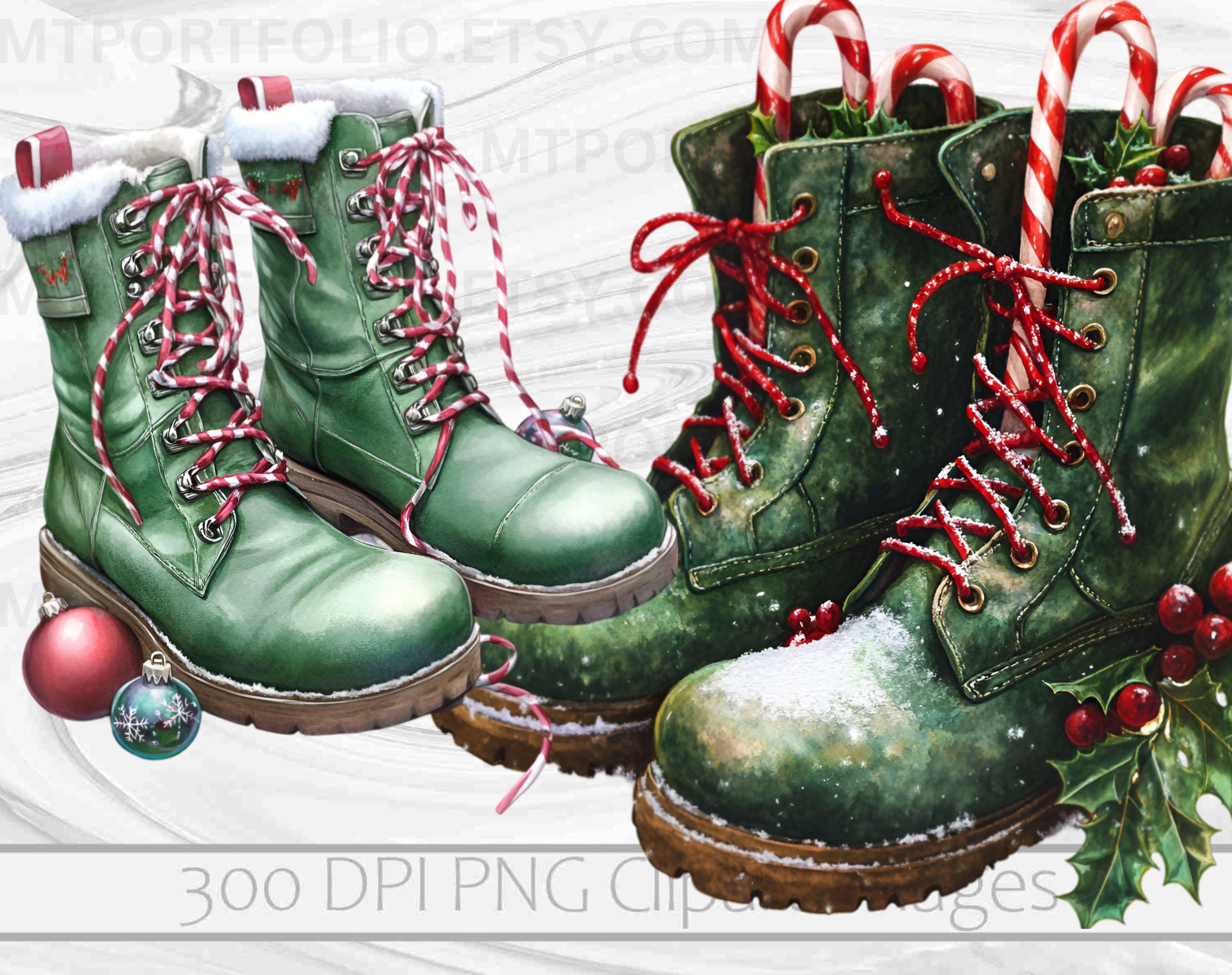 Christmas Boots Clipart Xmas Boots PNG Holiday Decorations Newsletter ...