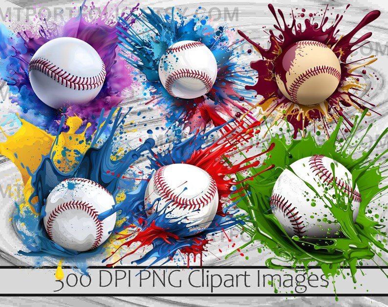 Baseball Paint Splash PNG Clipart Baseball Paint Splatter PNG Graphics ...