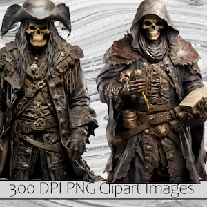 Pirate Skeletons Graphics Transparent Commercial License Incl. ~digital ...