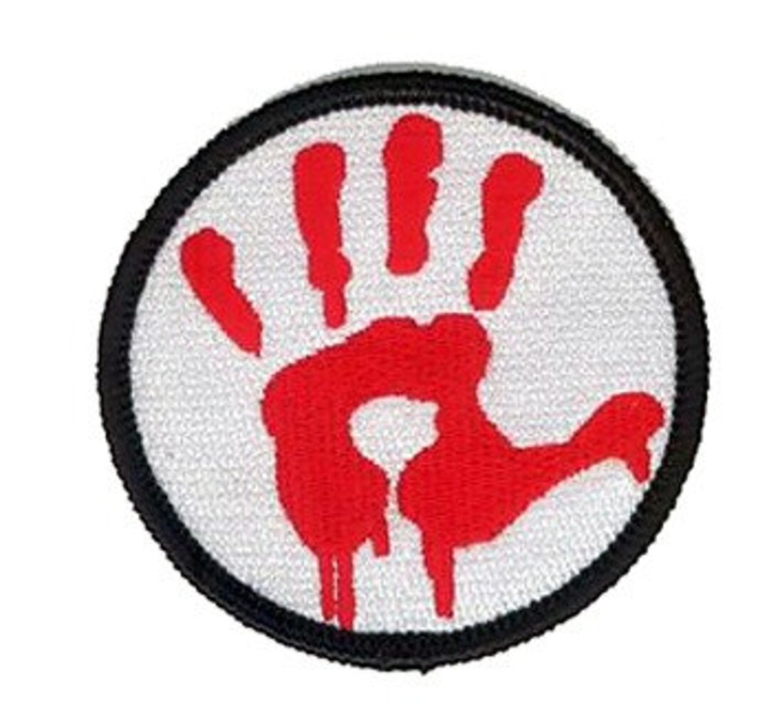 Bloody Hand Print Embroidery Design Pattern 4 X 4 Inches INSTANT ...