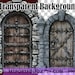 Stone Door Clipart Castle Door PNG Bundle Medieval Graphics Transparent ...