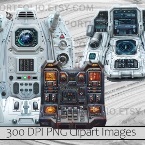 Sci-fi Control Panel Clipart PNG Spaceship Console Interface Clipart ...