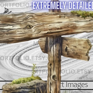 Wooden Sign Post Clipart Vintage Rustic Wood Sign PNG Graphic Sign ...