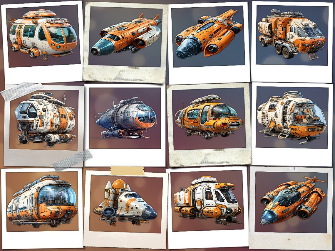 Spaceships Lunar Lander Mars Shuttle Graphics Transparent Commercial ...